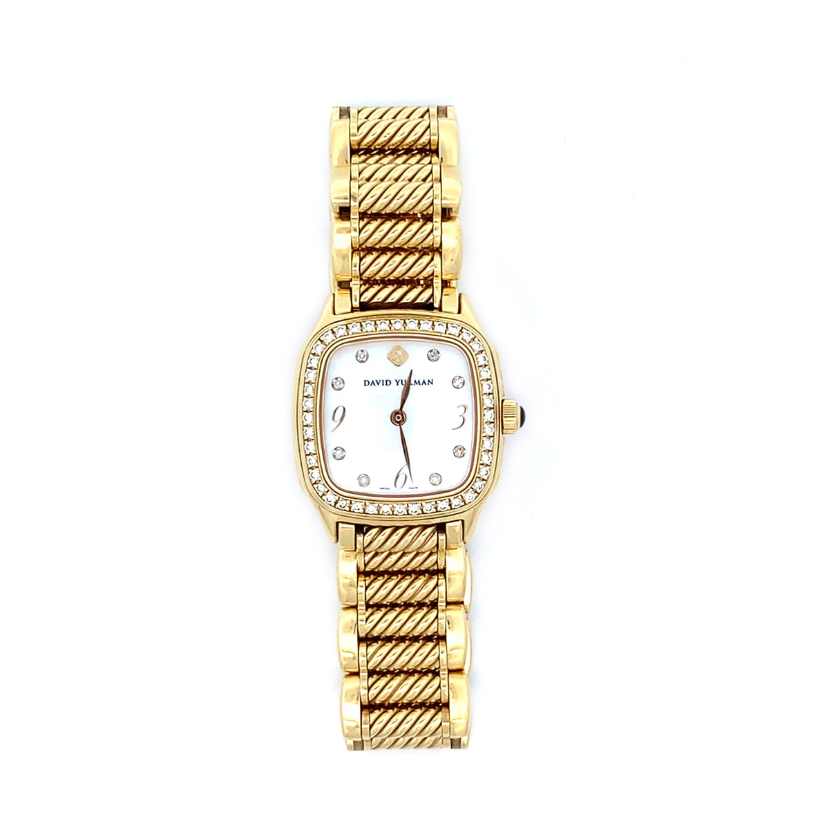 DAVID YURMAN 18K GOLD AND DIAMOND WATCH – petitegjewelers